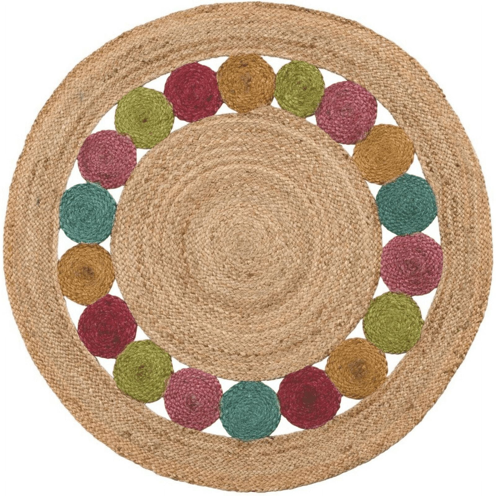 DN HANDICRAFT Indian Sisal Rug Area Rug Round Design Natural Jute Hand ...
