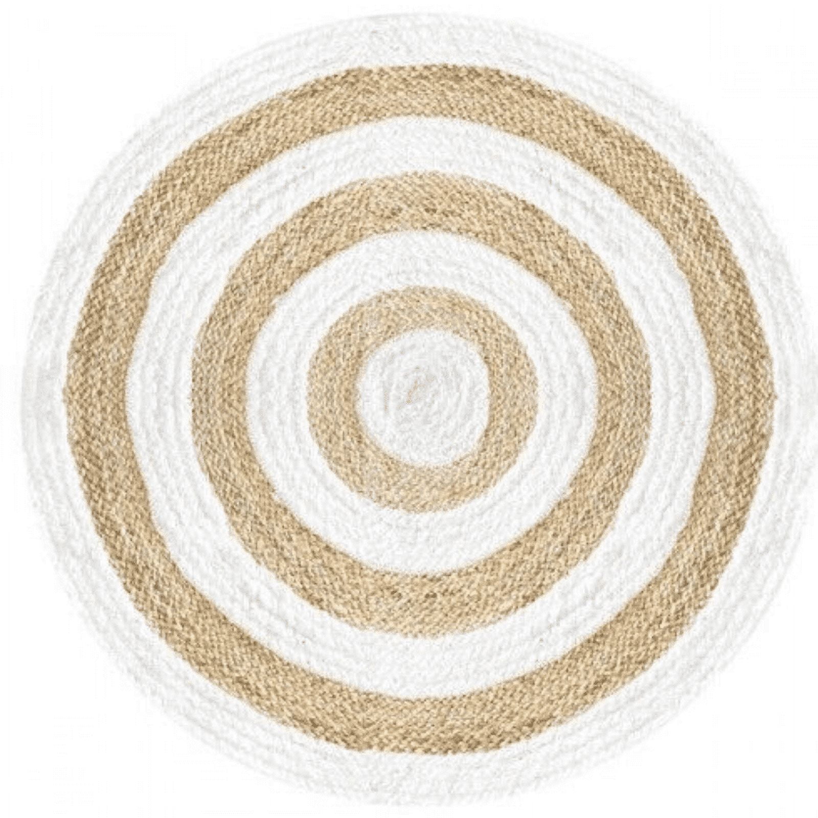 DN HANDICRAFT Natural Boho Rug Jute Braided Eco-Friendly Carpet Living ...