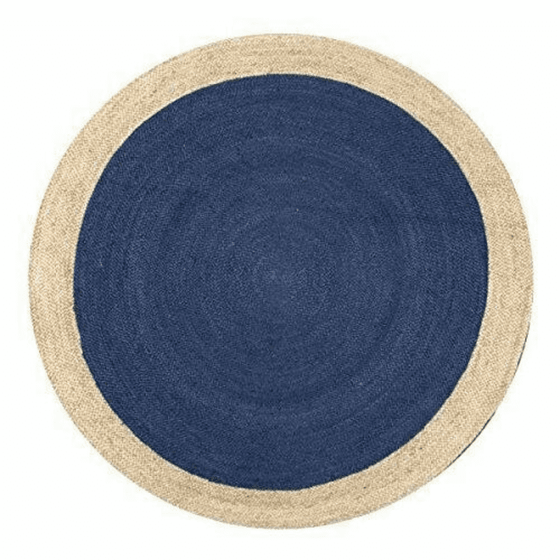 DN HANDICRAFT Natural Round Jute Living Room Area Rug Circular Rug ...