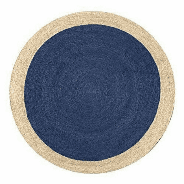 DN HANDICRAFT Natural Round Jute Living Room Area Rug Circular Rug ...
