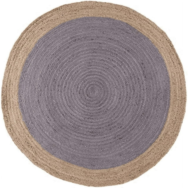 DN HANDICRAFT Purple with Brown Border Indian Braided Sisal Mat Eco ...
