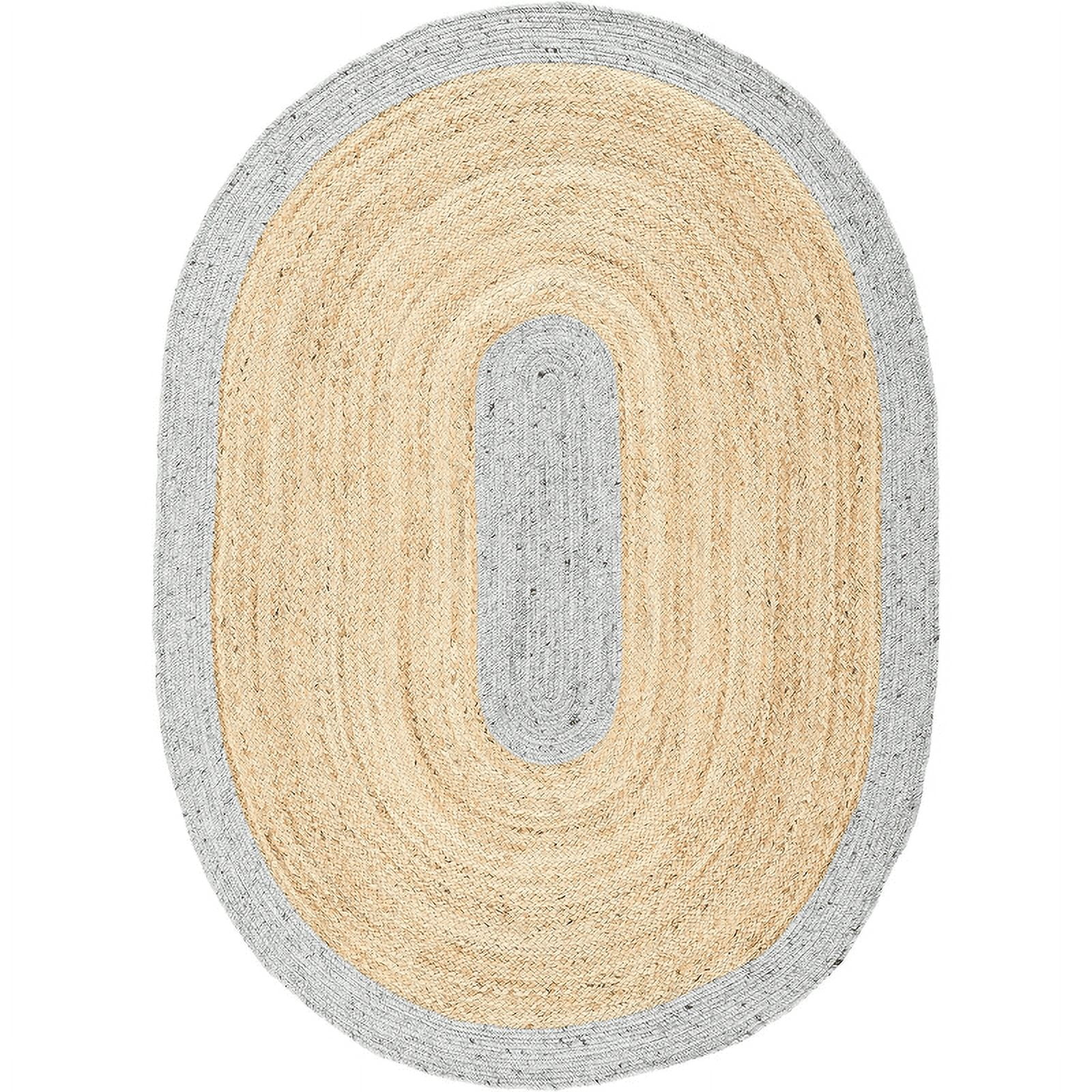 DN HANDICRAFT Reversible Handmade Oval Shape Jute Braided Kitchen Rug ...