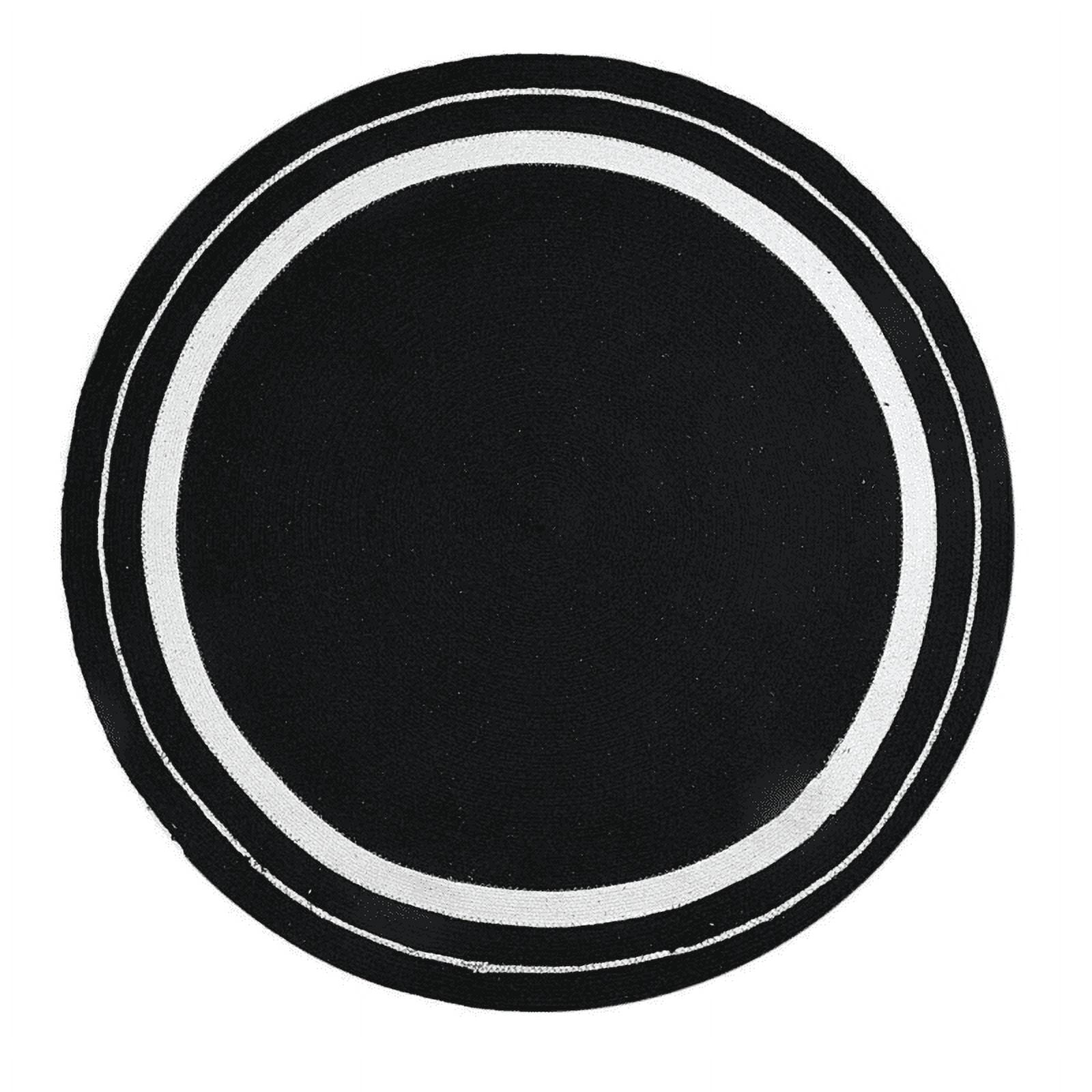 DN HANDICRAFT Rustic Rug Beautiful Black Handmade Braided Jute Area Rug ...