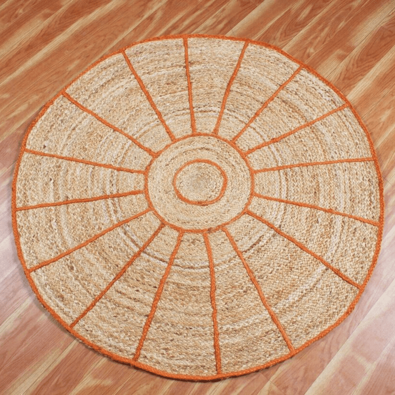 DN HANDICRAFT Thick Carpet Natural Jute Area Rug Beige Braided Carpet ...