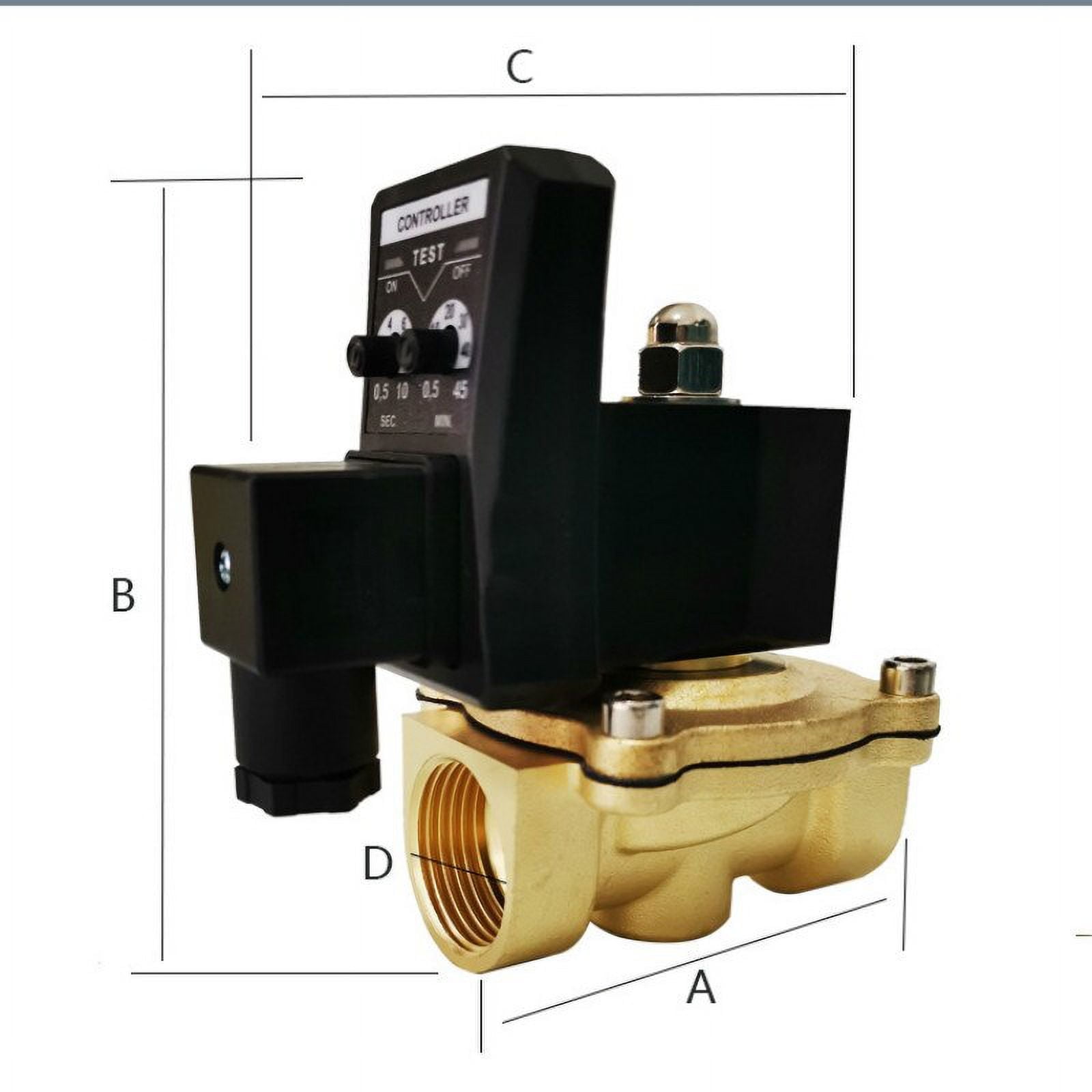 DN15/20/25 Electric Timer Auto Water brass Valve Solenoid Electronic Drain Valve for Air ...