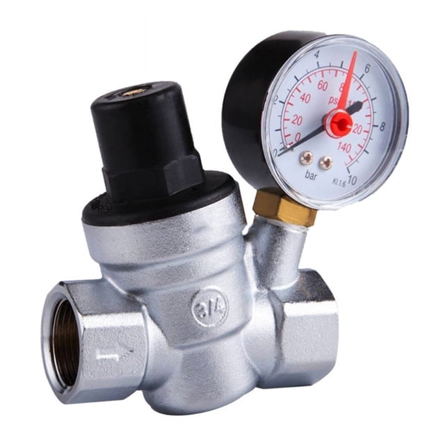 DN15/20 Water Pressure Reducing Valve Regulator 3/4 Coopper Chrom with ...