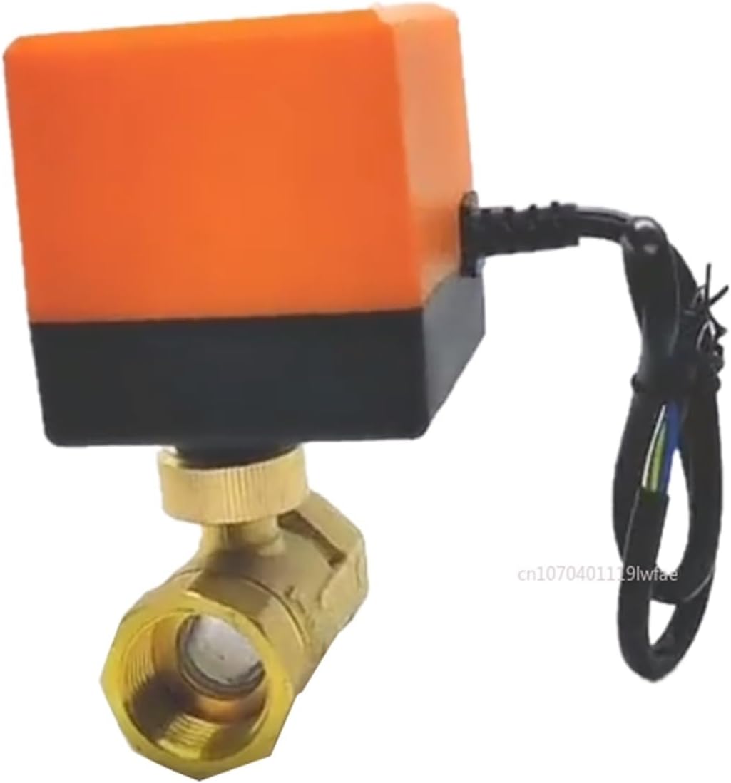 DN15 DN20 DN25 AC 220V Brass Electric Motorized Thread Ball Valve 2-Way 3-Wire DC 12V Solenoid ...