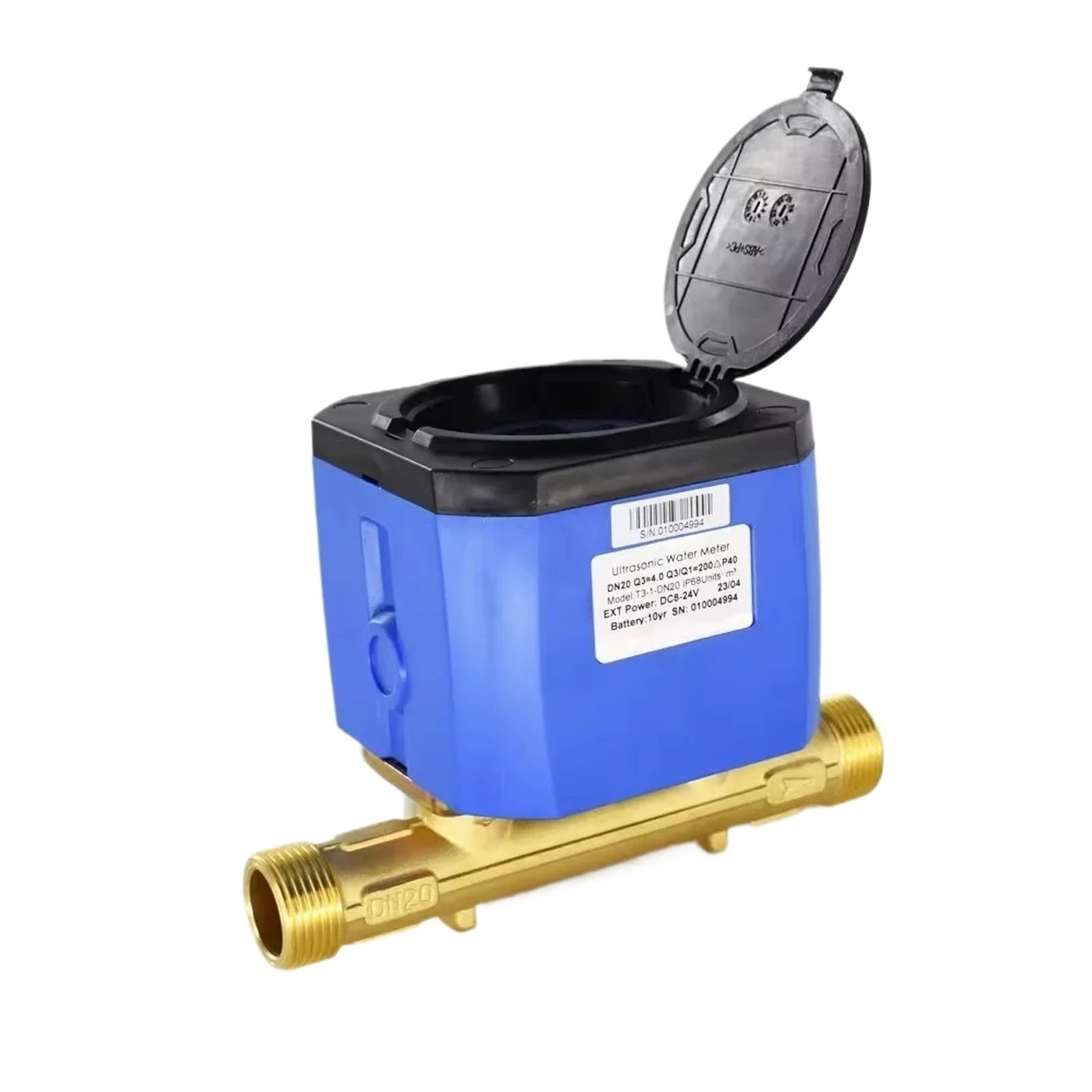 DN15 DN20 DN25 DN32 DN40 Ultrasonic Water Flow Meter Threaded ...