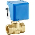 DN15 DN20 DN25 Motorized Electric Brass Globe Valves 2 Wire AC 220V Two Way Stop Shut-off Valve ...
