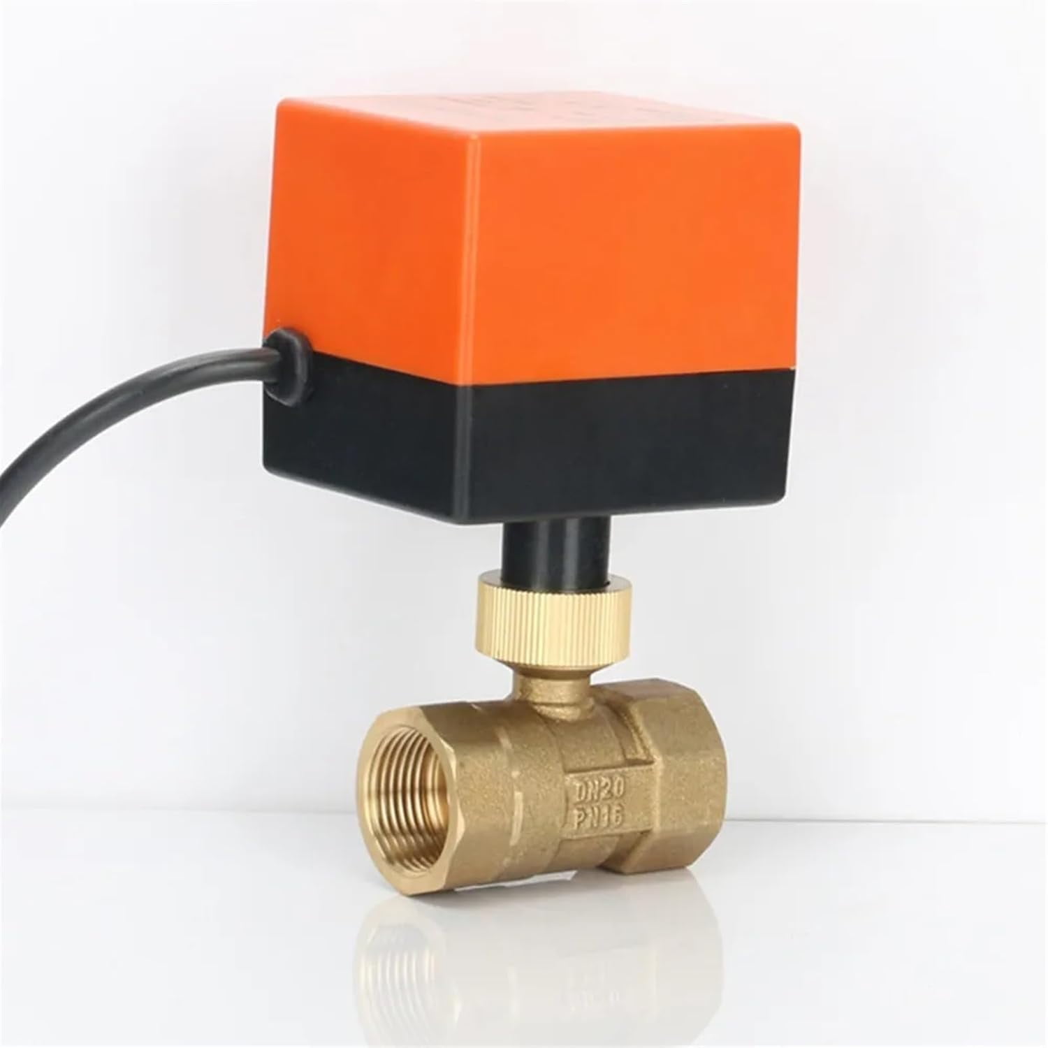 DN15-DN50 motorized electric ball valve 2-way brass ball valve AC220V DC12V 24V 2 way 3-wire 2 ...