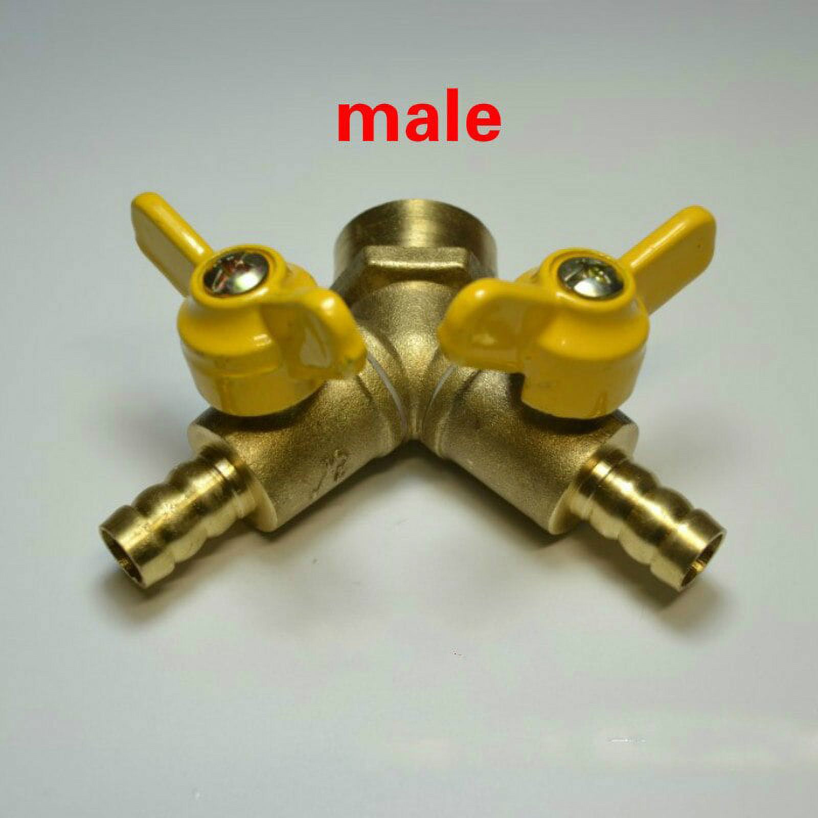 DN15 Gas ball valve female male / double fork gas valve three-way ball ...