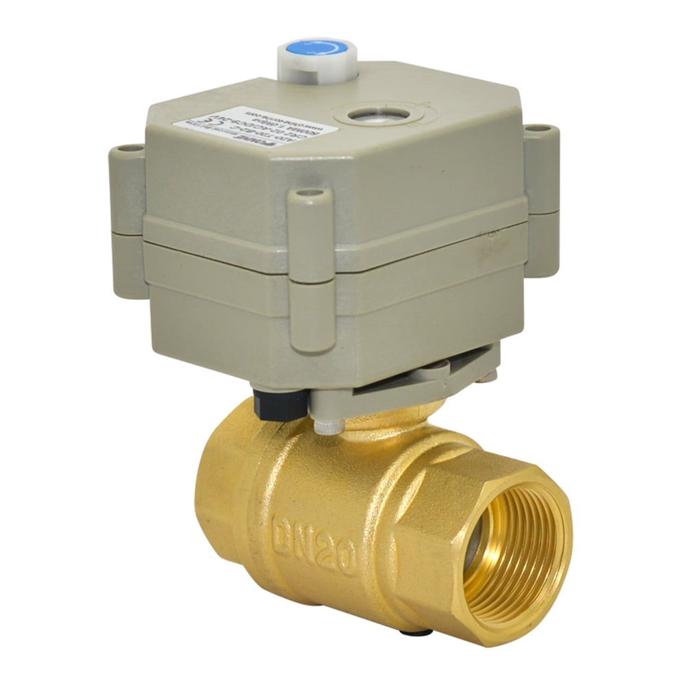 DN20 3/4" Motorized Ball Valve,110VAC-230VAC 2 Way Brass Electric Ball ...