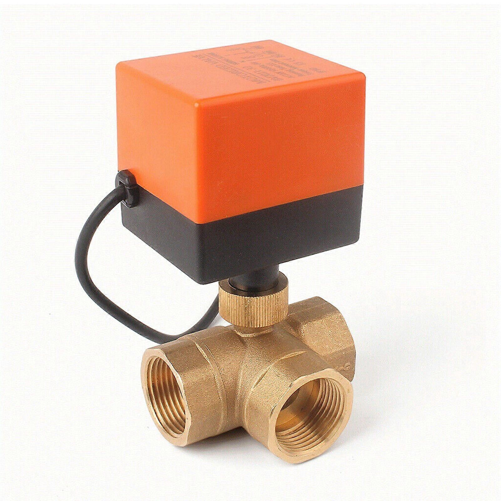 DN20/DN25 220v 4w electrical motorized ball valve 2 way 3 wire brass ...