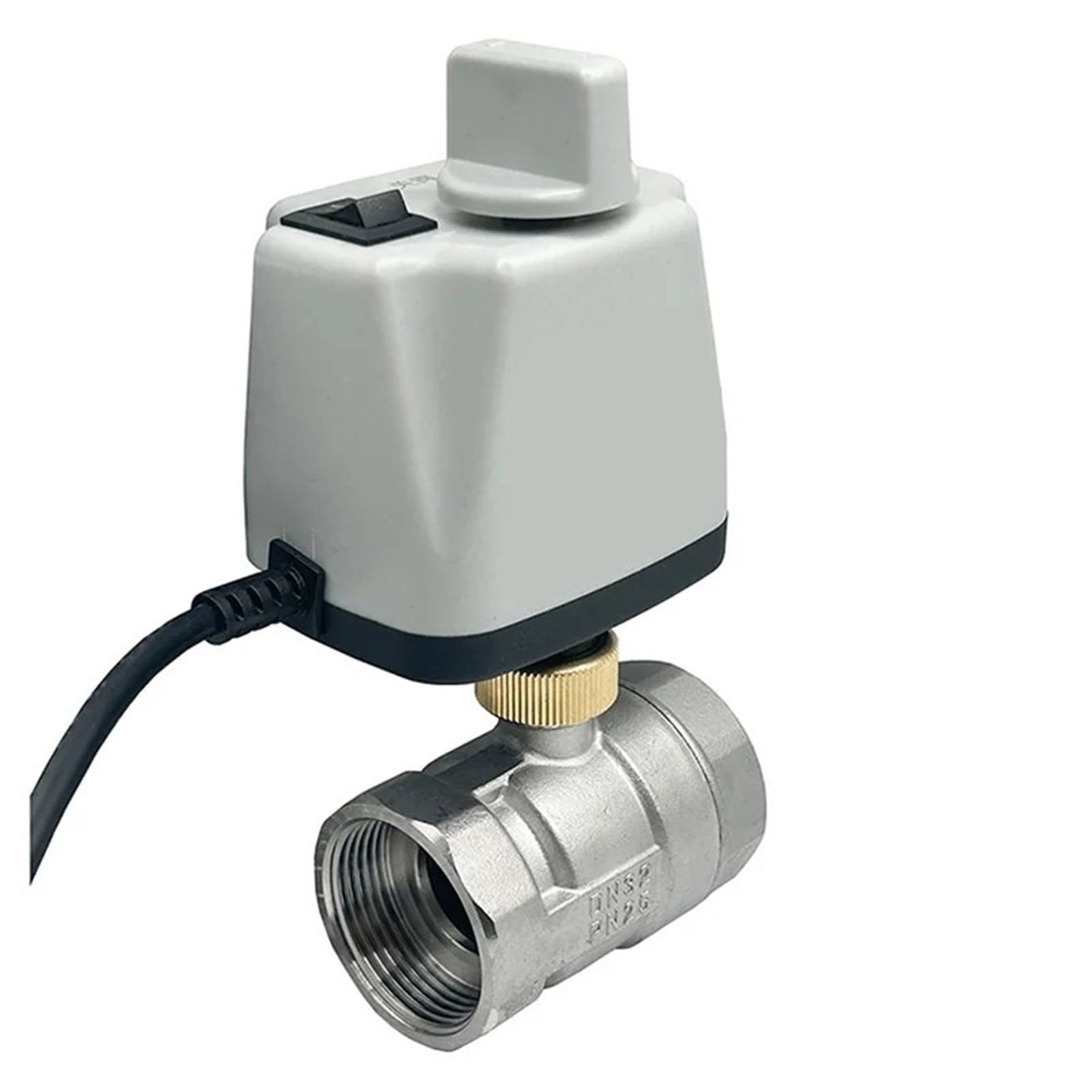 DN20 DN25 Stainless Steel Motorized Ball Valve With manual Switch Normally Closed/Open Valves 2 ...