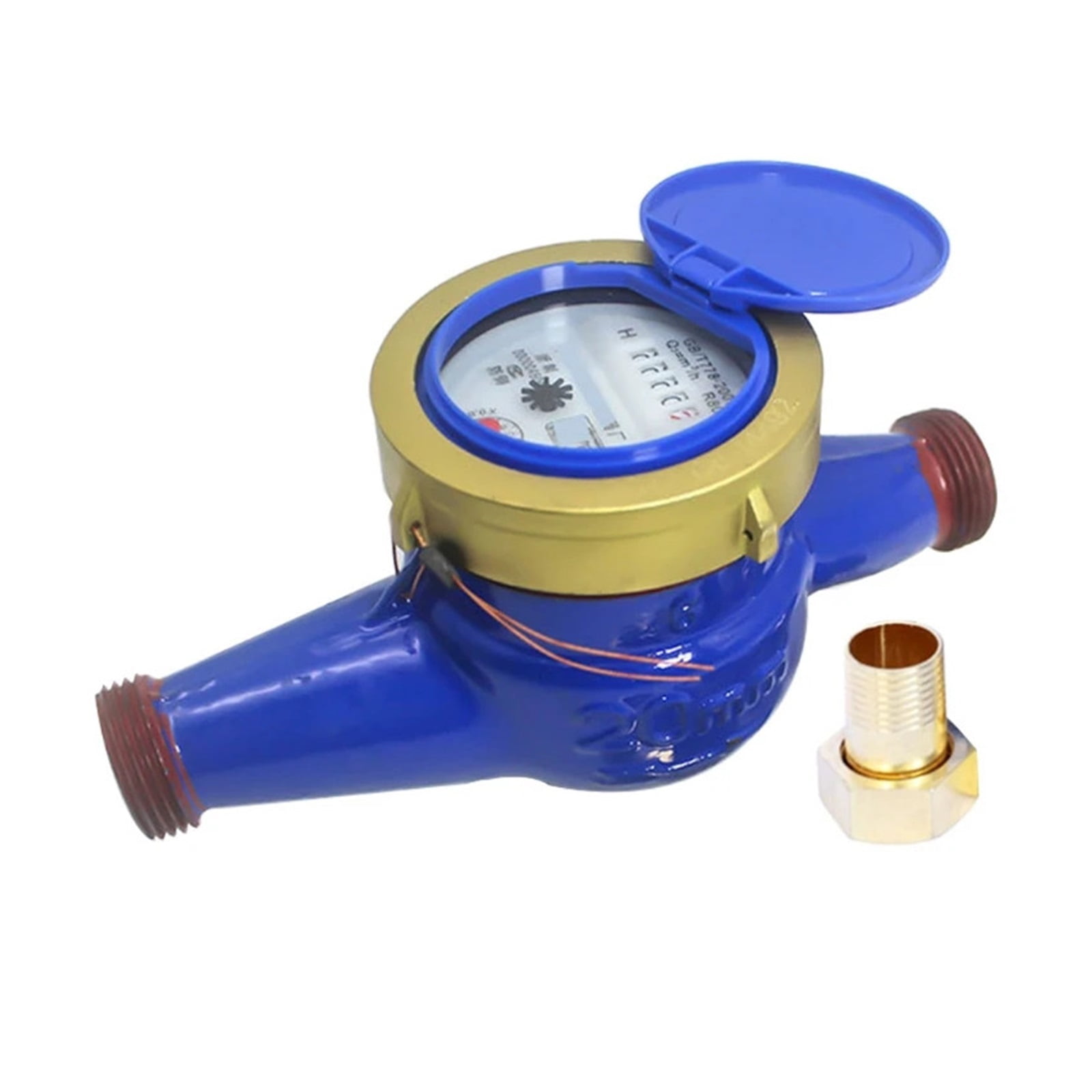 DN20 Garden Home Metal Cold Water Meter Single Water Flow Wet Table ...