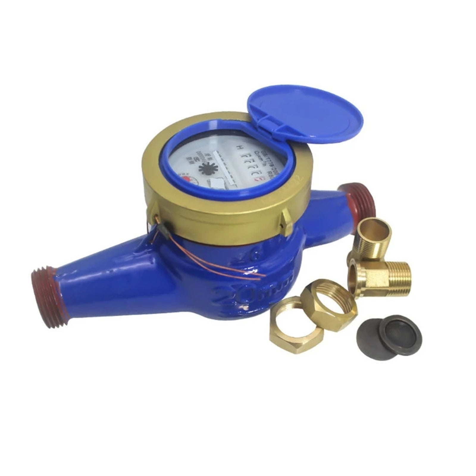 DN20 Garden Home Metal Cold Water Meter Single Water Flow Wet Table ...