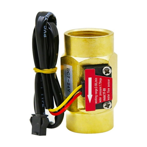 DN20 Water Flow Sensor Brass Internal Thread 1.75MPa Hall Sensor 3/4 ...