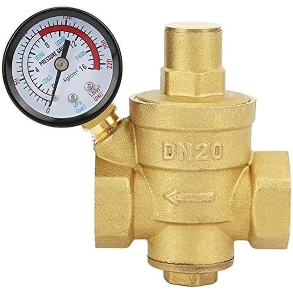 DN20 Water Pressure Regulator Brass, DN20 3/4inch - Brass 25aub ...