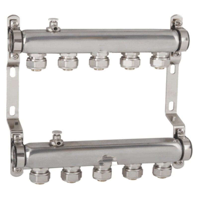 DN25 2-9 ways stainless steel water manifold household underfloor ...