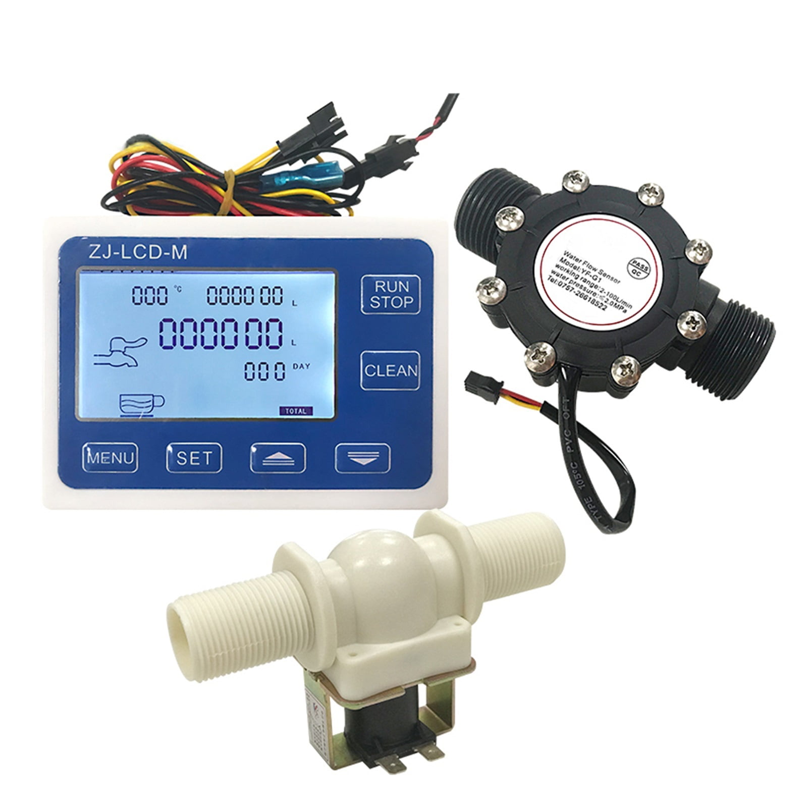 DN25 Digital Display Flow Quantitative Controller 1inch Water Flow ...