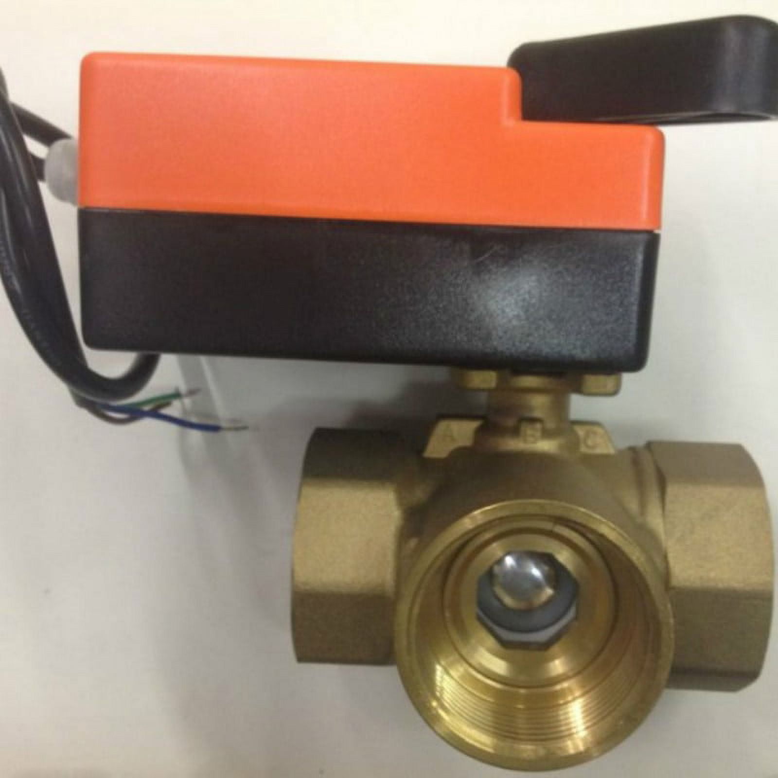 DN32 DN40 DN50 Electric three-way ball valve(With manual switch ...