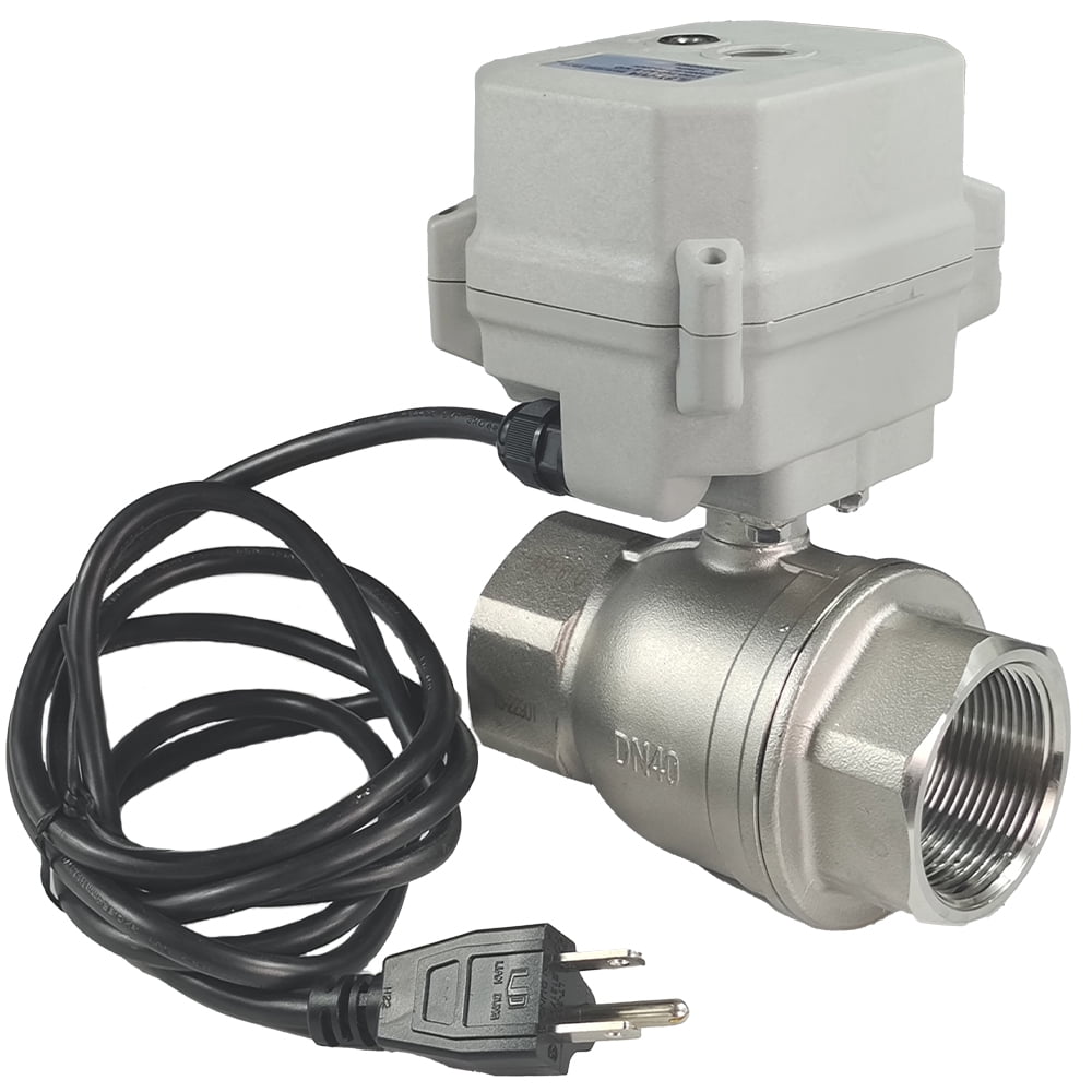 DN40 Normally Closed 110VAC-230VAC Motorized Ball Valve,1 1/2 ...