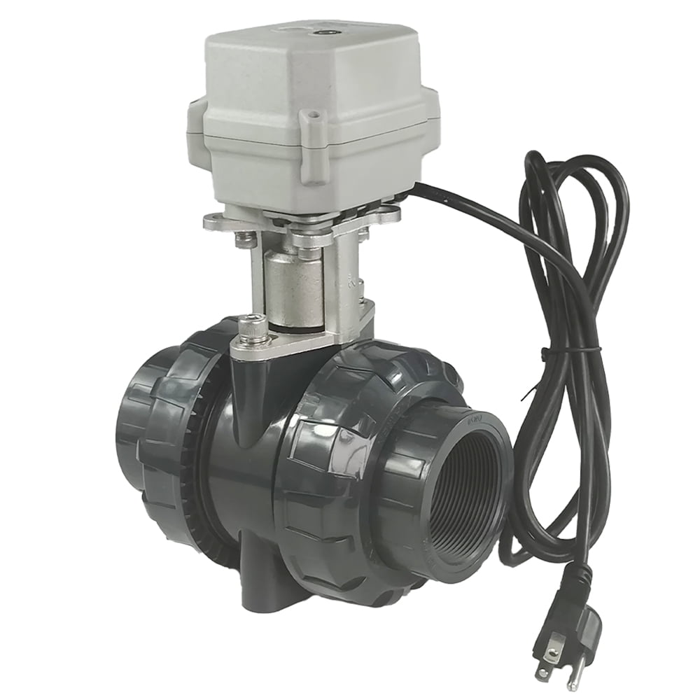 DN40 Normally Open 110VAC-230VAC Motorized Ball Valve,1 1/2" PVC ...