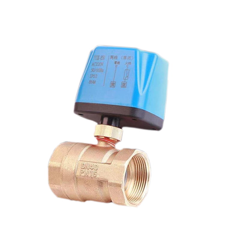 DN50 220 VAC-Normally Open-Normally Closed and Open Brass Electric Ball Valve, Replace Solenoid ...