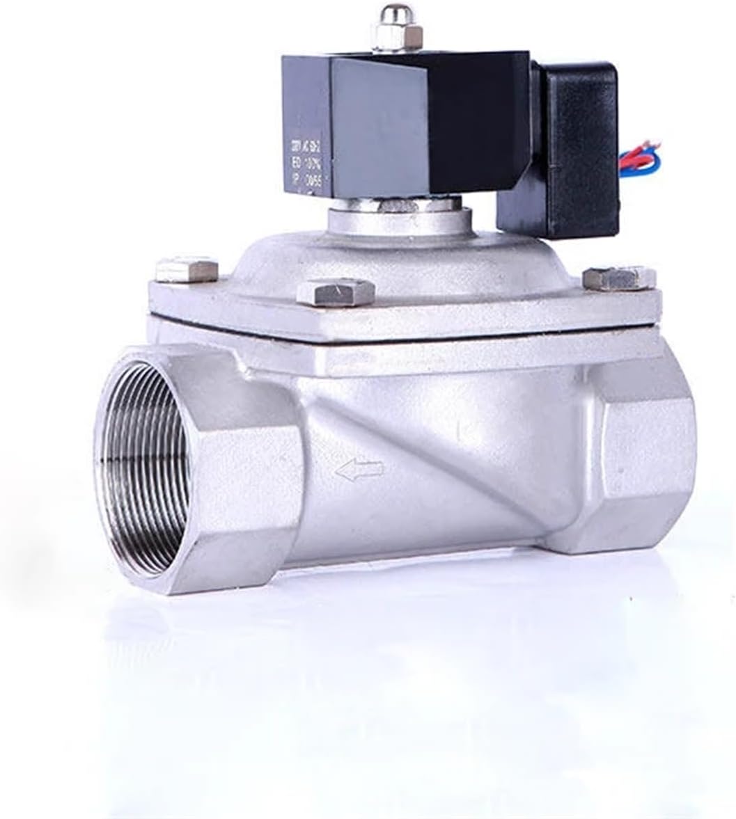 DN50 Normally Closed Solenoid Valve Water 304 Stainless Steel Solenoid Valve IP65 Fully Enclosed ...