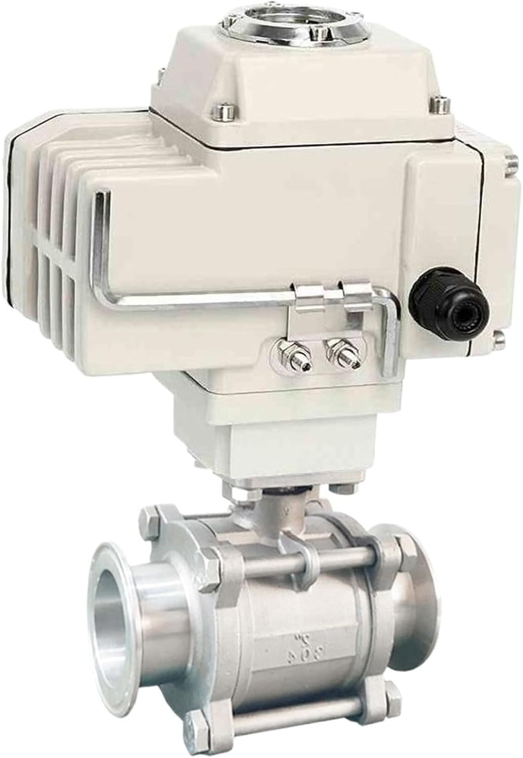 DN50 Stainless Steel High Platform Motorized Ball Valve 220VAC Tri ...