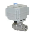 DN8 1/4" Two wires control Normally Open Electric Ball Valve,AC/DC9-24V Stainless steels ...