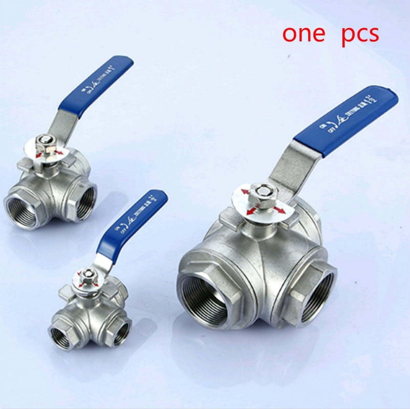 DN8 Female NPT 3 Way Brass Ball Valve Full L-Port - Walmart.com