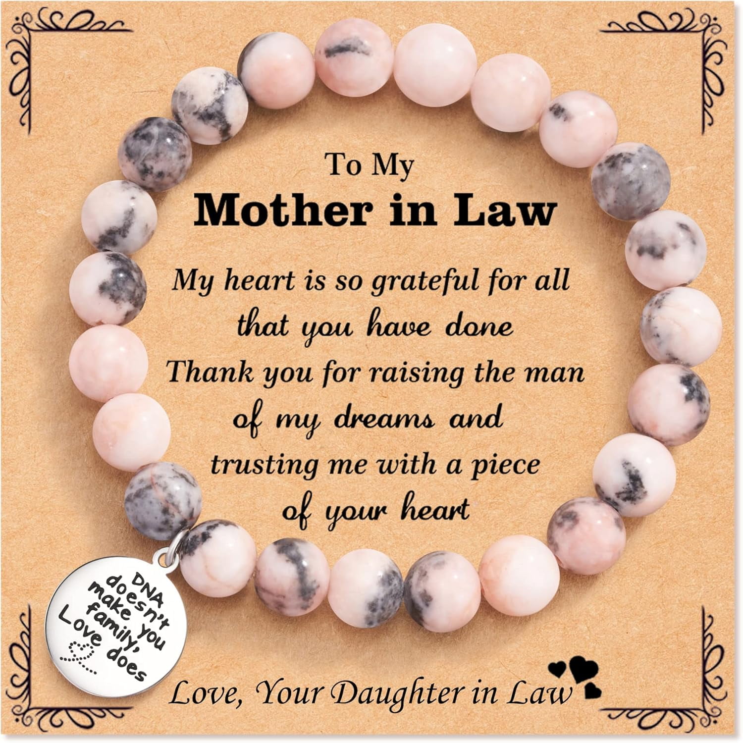 DNA Bracelet: Family Love Does - Gifts for Mother/Grandma/Daughter/Dad ...