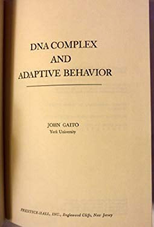 Pre-Owned DNA Complex and Adaptive Behavior 9780132163170 Used - Walmart.com