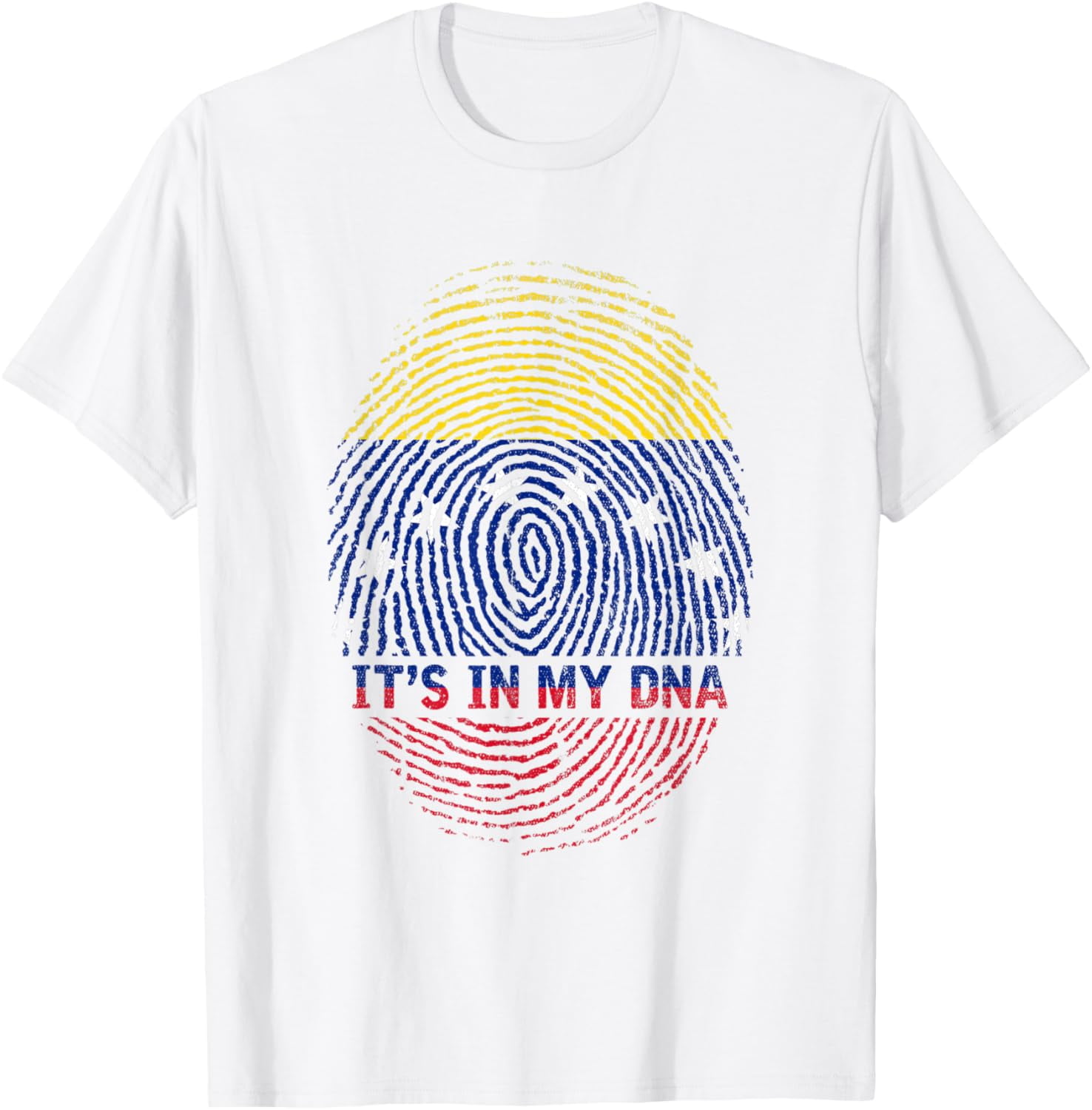 DNA Fingerprint Proud Venezuela Flag Patriotic Venezuela T-Shirt ...