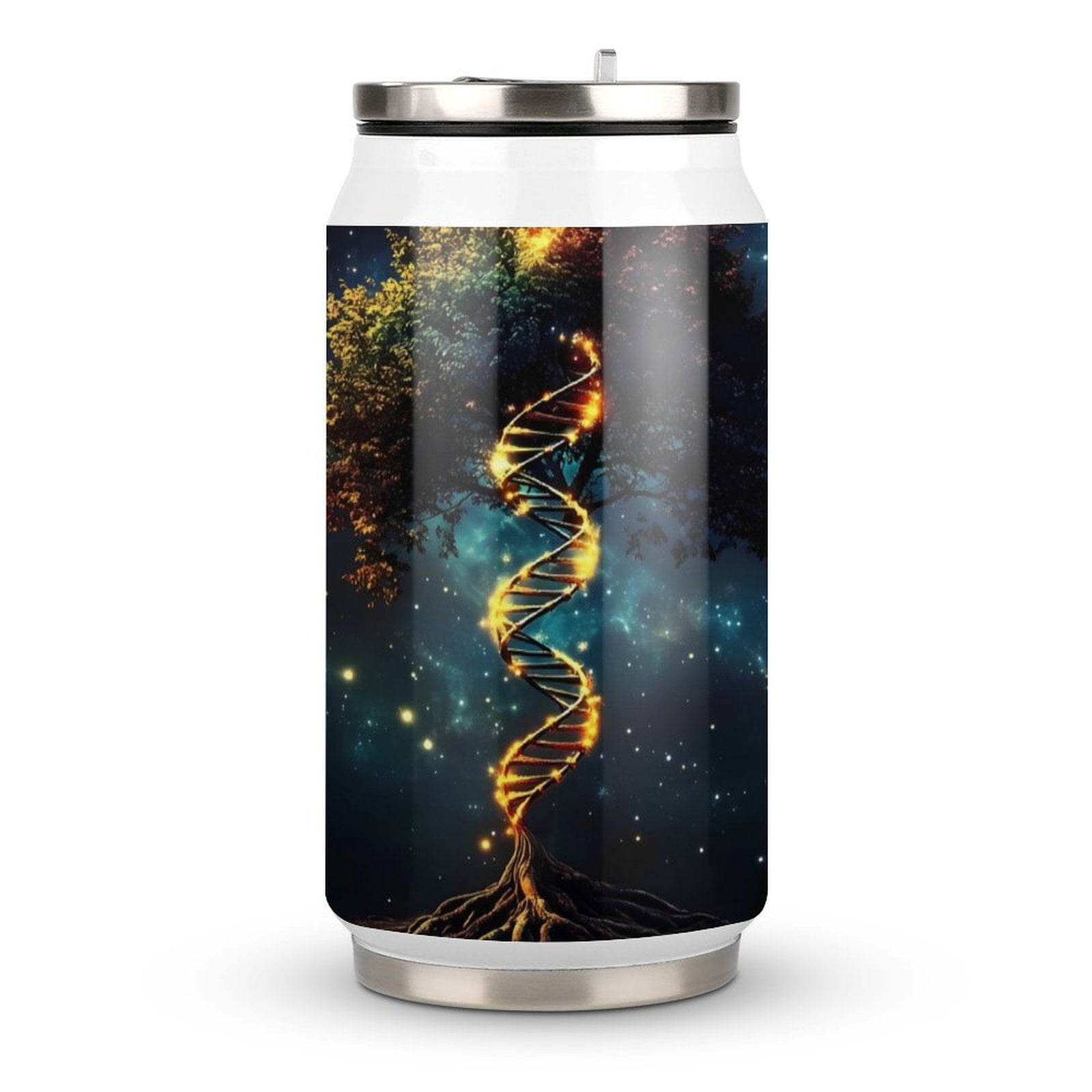 DNA Genetic Helix Tree of Life Coffee Tavel Tumblers with Lid and Straw ...