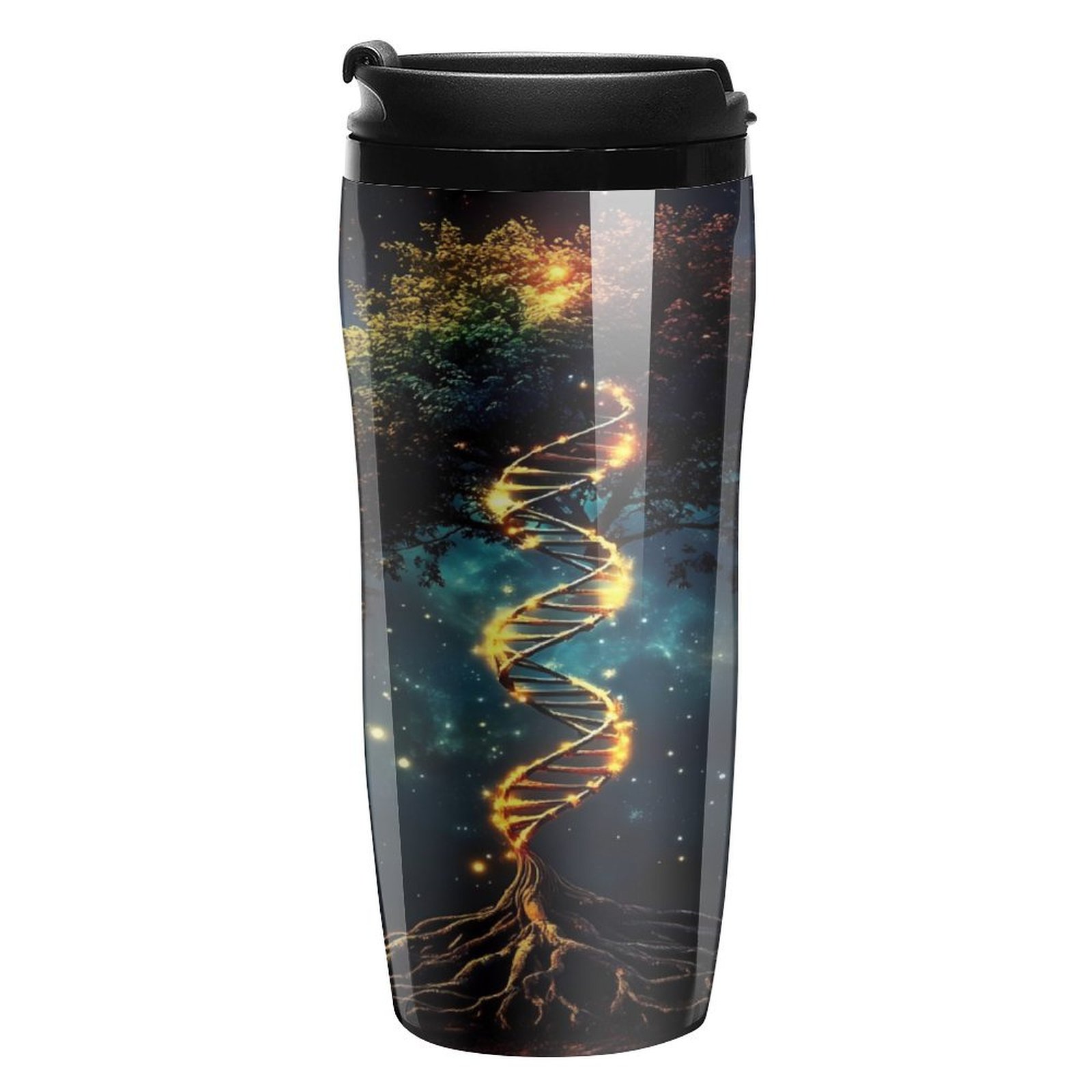 DNA Genetic Helix Tree of Life Travel Coffee Tumbler Reusable Cup for Coffee or Tea Portable Cup ...