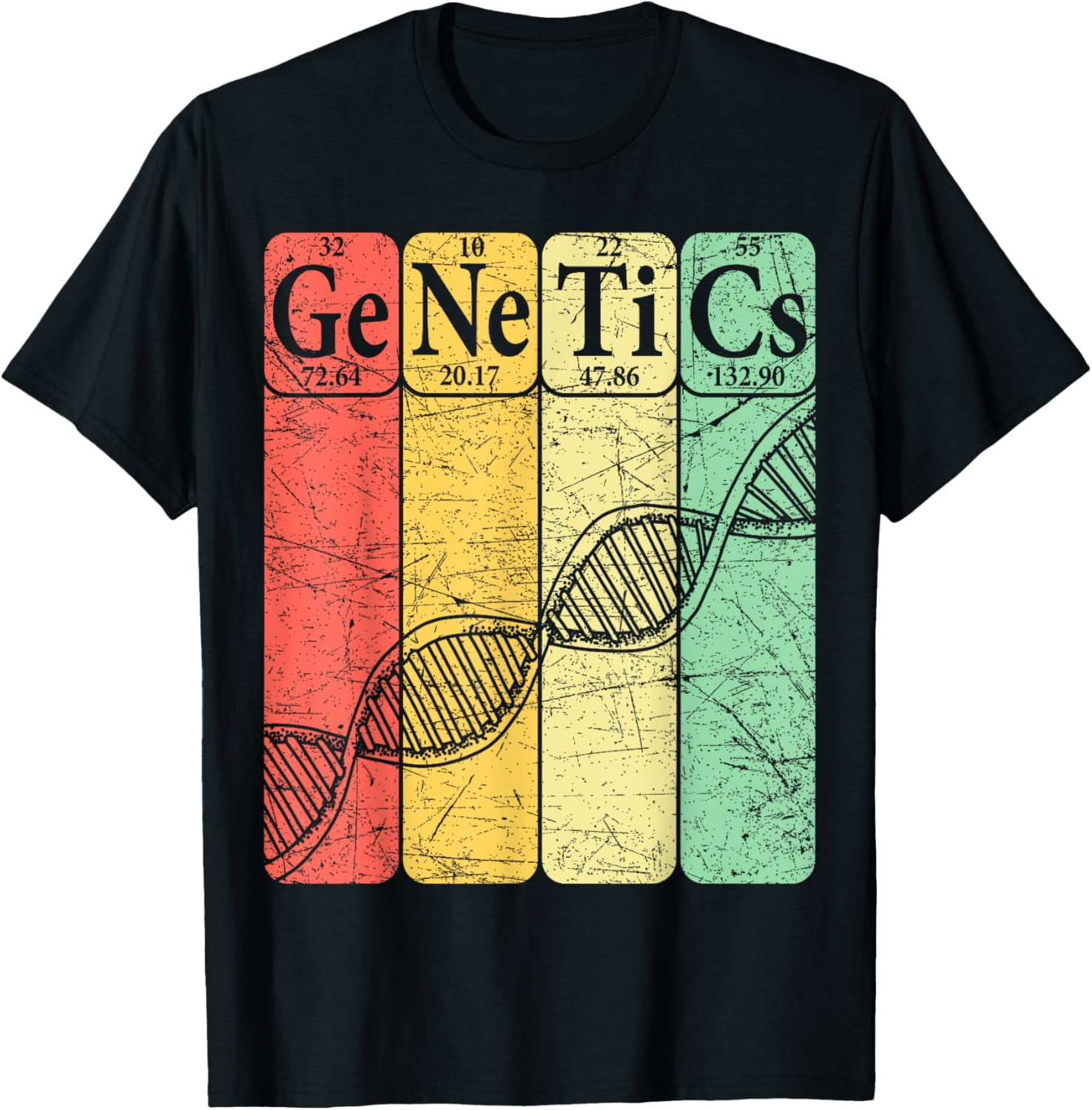 DNA Genetics Periodic Table Elements Biologist Retro Genetic T-Shirt - Walmart.com
