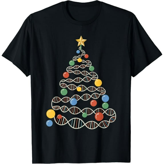 DNA Helix Christmas Tree Scientist Biology Science Teacher T-Shirt ...