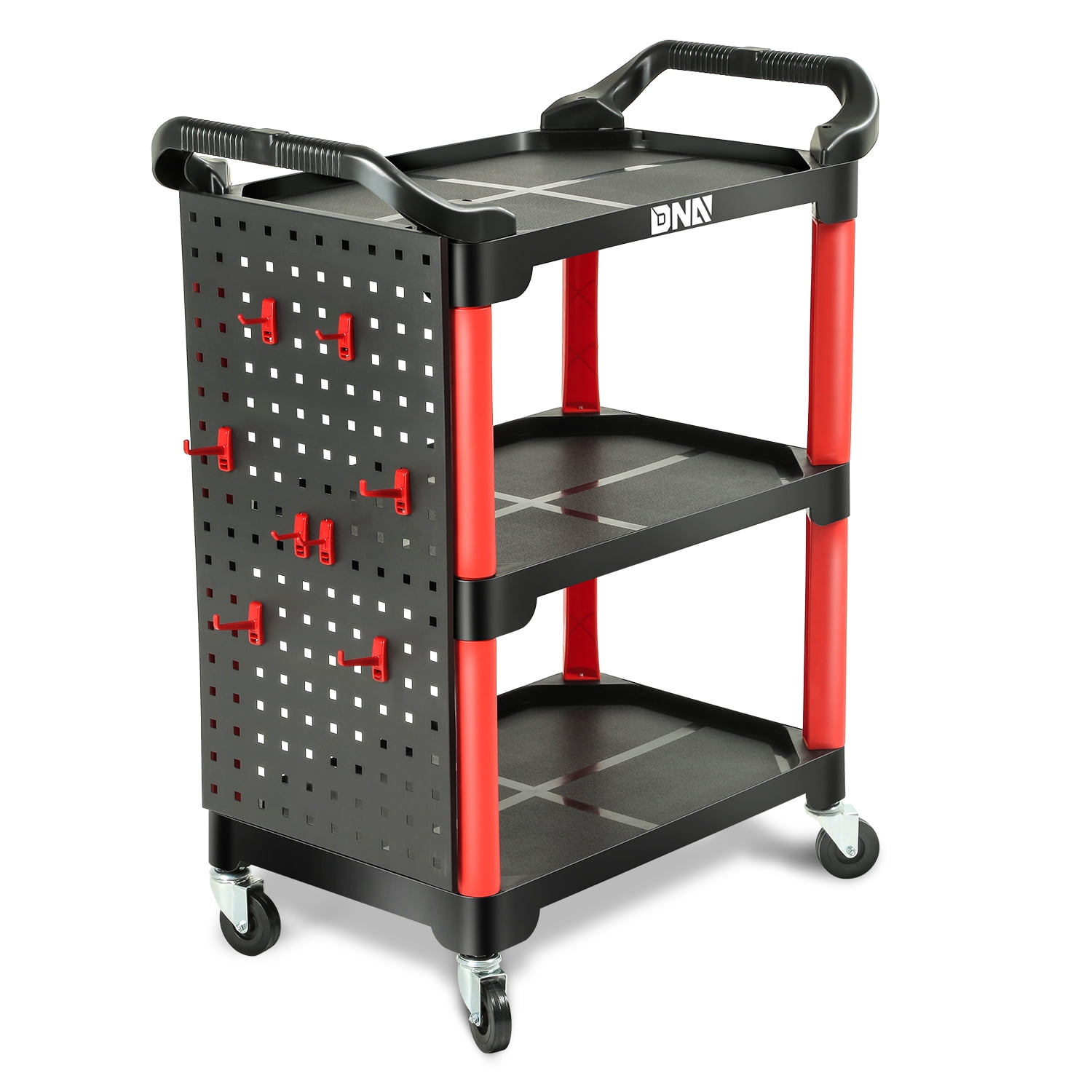 DNA MOTORING TOOLS-00428 3-Level Composite Workshop Trolley Cart ...