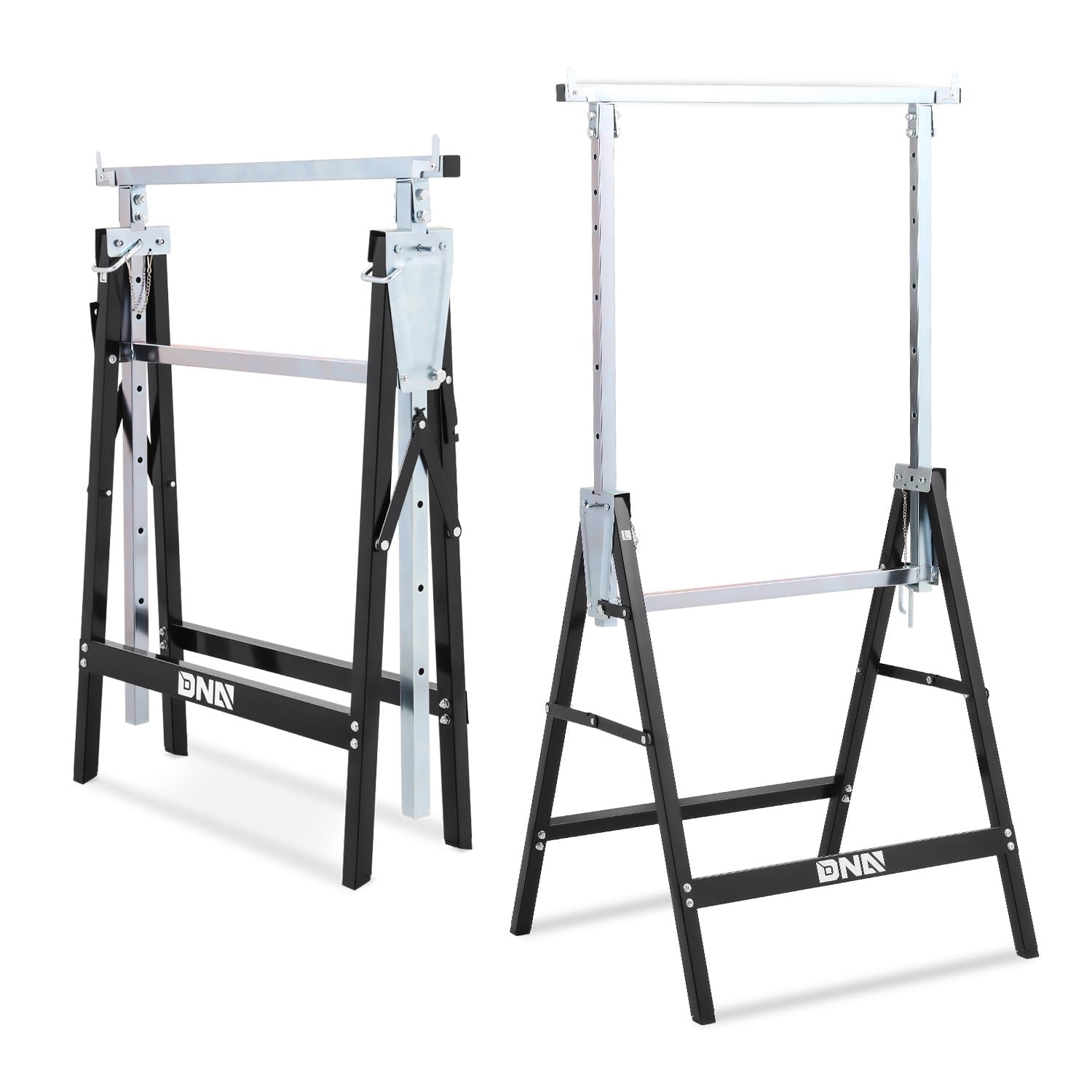 DNA Motoring Adjustable 7 Speed Saw Horse, Woodworking Bracket, 2 Piece ...