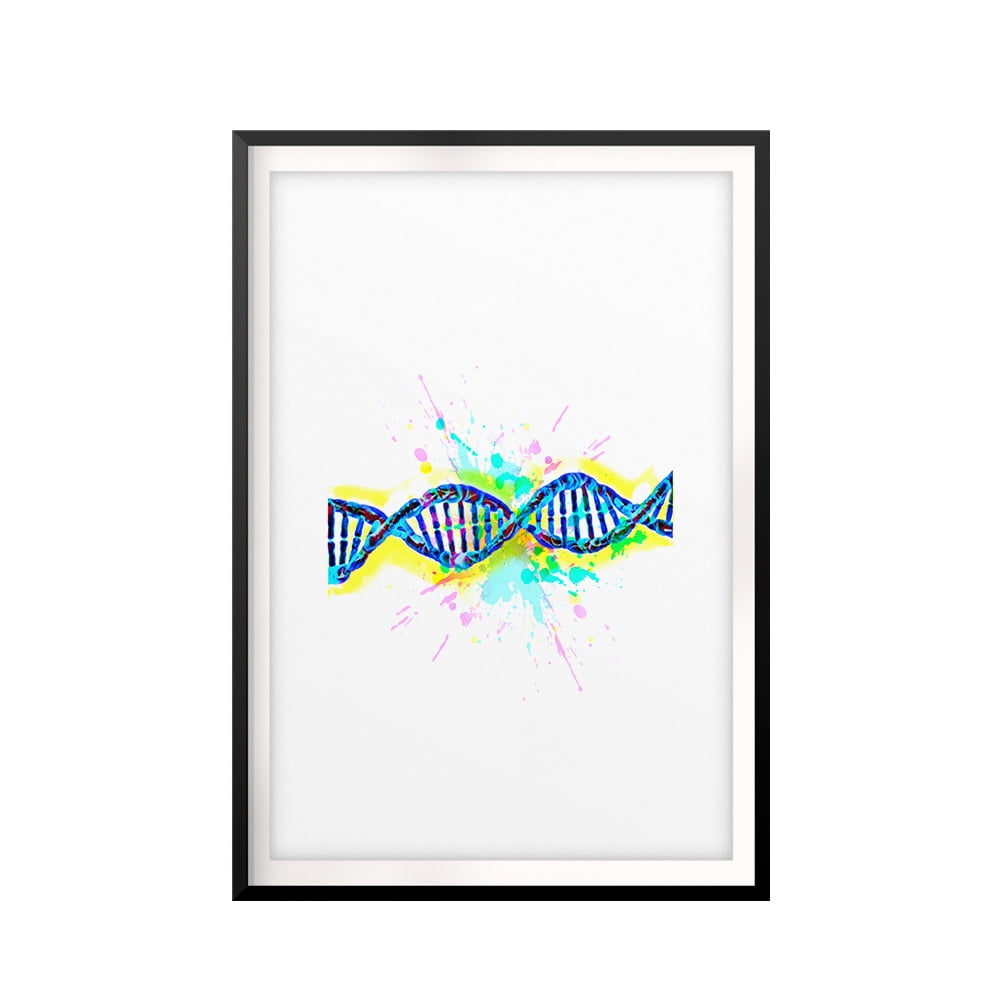 DNA Molecule 11 x 14 UNFRAMED Print Science Wall Art - Walmart.com
