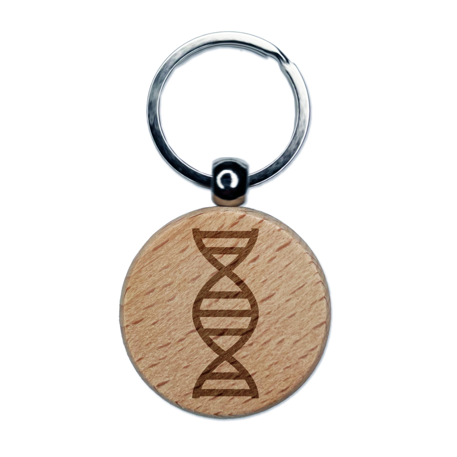 DNA Molecule Double Helix Science Symbol Round Keychain Charm Tag ...