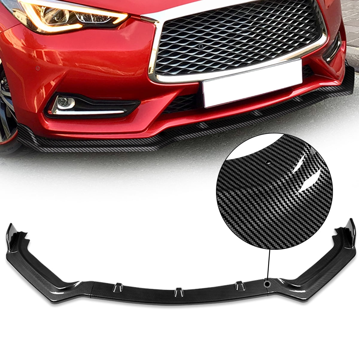 DNA Motoring 2-PU-520-PCF For 2017-2020 Infiniti Q60 Coupe Carbon Fiber ...