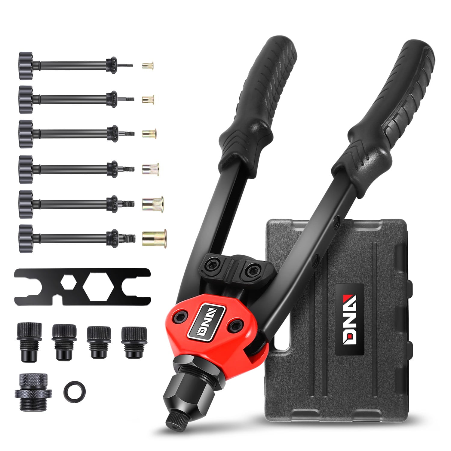 DNA Motoring 2-in-1 Heavy Duty 12" Wrench SAE Mandrels Metric Rivet Nut ...
