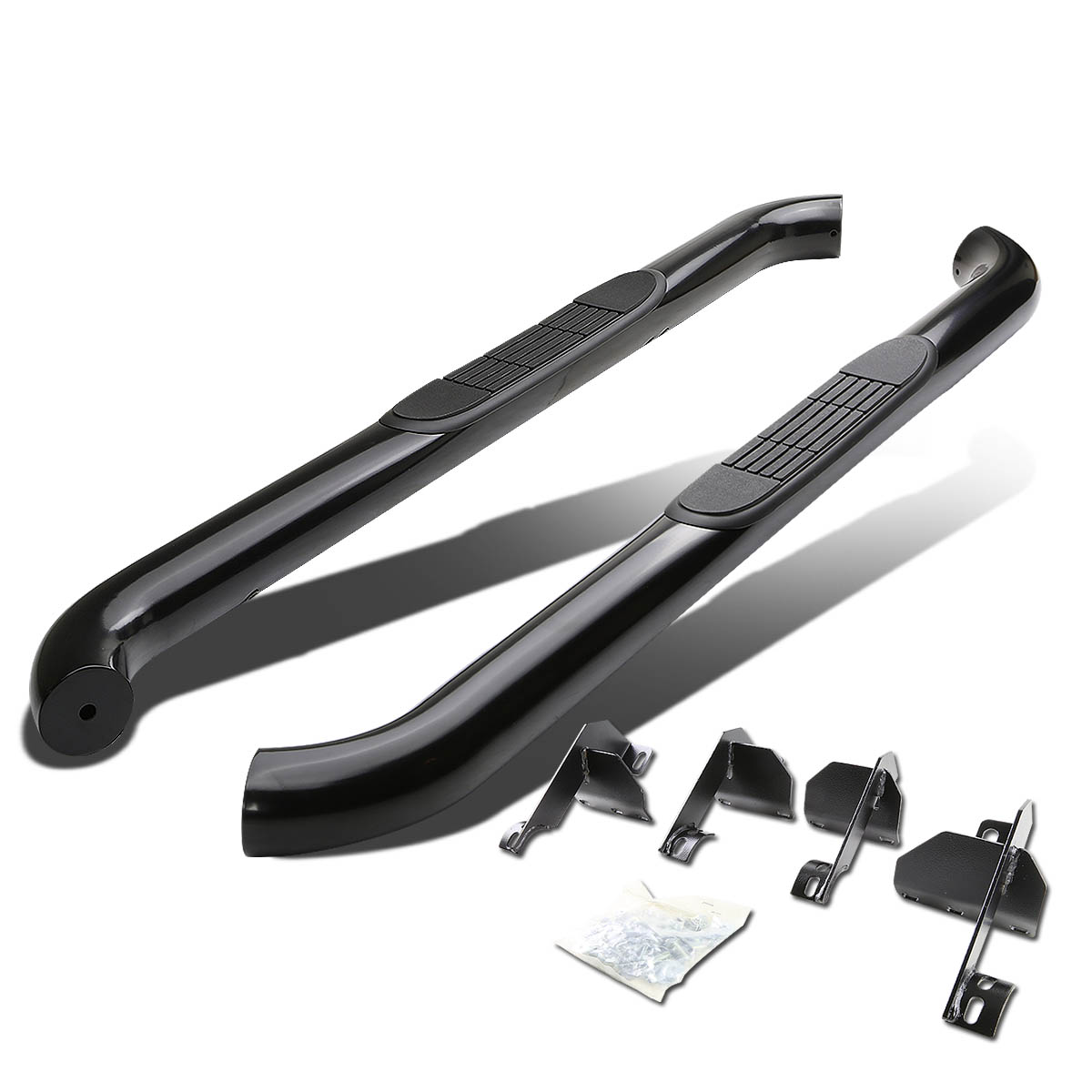 DNA Motoring 3" Nerf Bars For 07-16 Jeep Wrangler JK/JKU Coupe - Carbon Steel Fits select: 2008 ...