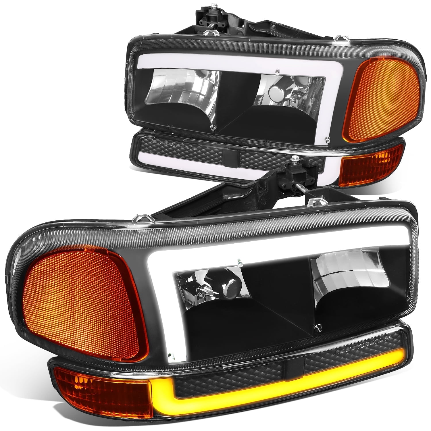 DNA Motoring Switchback LED DRL Headlights for 99-07 Sierra 1500 Yukon ...