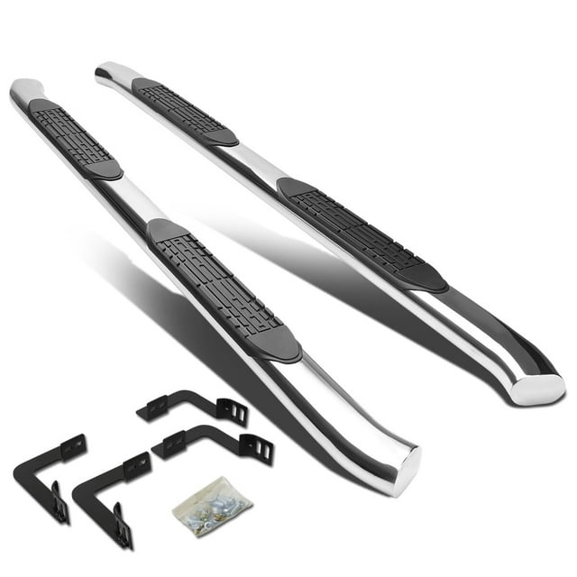 DNA Motoring 4" Oval Stainless Side Step Nerf Bars Running Boards for ...