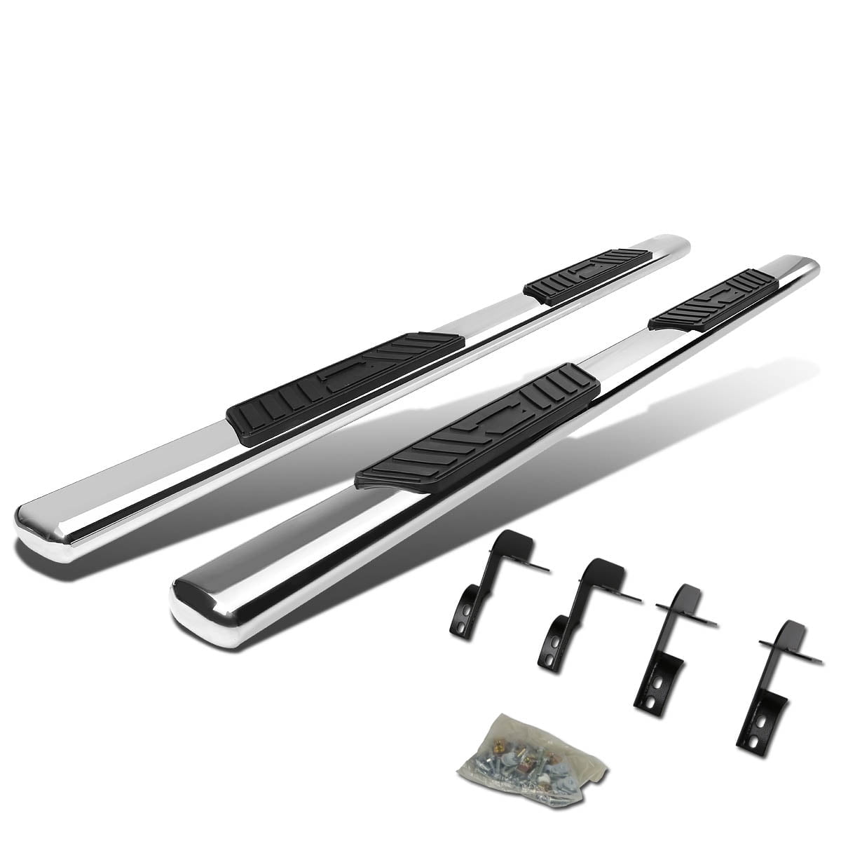DNA Motoring 5" Chrome Oval Side Step Nerf Bar Running Boards for 99-16 ...