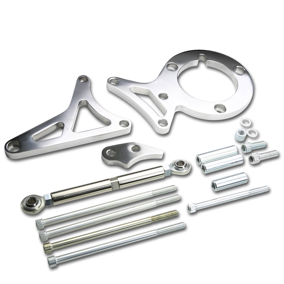 DNA Motoring ABK-RC4306 POLISHED ALUMINUM ALTERNATOR+POWER STEERING ...